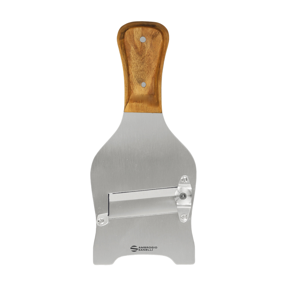 Stainless Steel Truffle slicer (Olive Wood Handle) – Bianca Bruni Tartufi